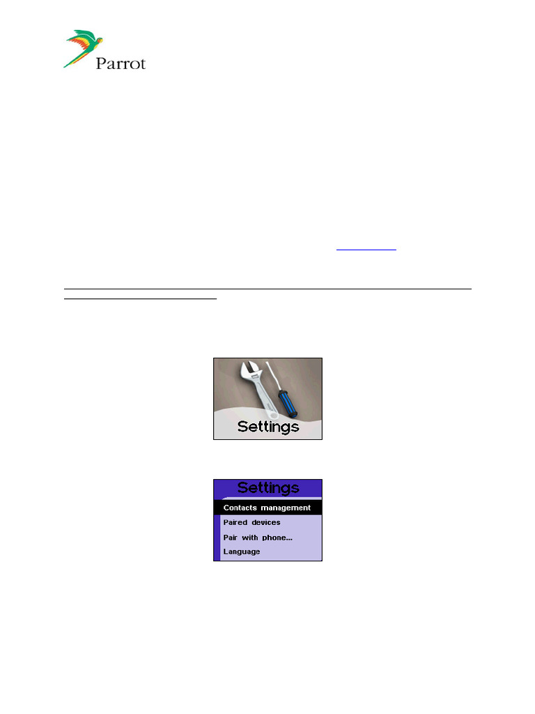 Parrot Ck3200 Newfeature en | PDF | Bluetooth | Computer Engineering