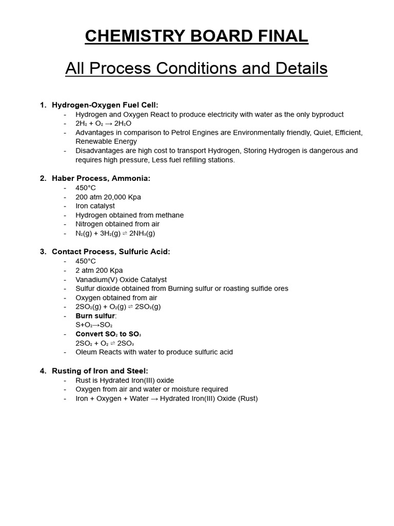 Chemistry Processes and Reactions Overview | PDF | Oxide | Iron