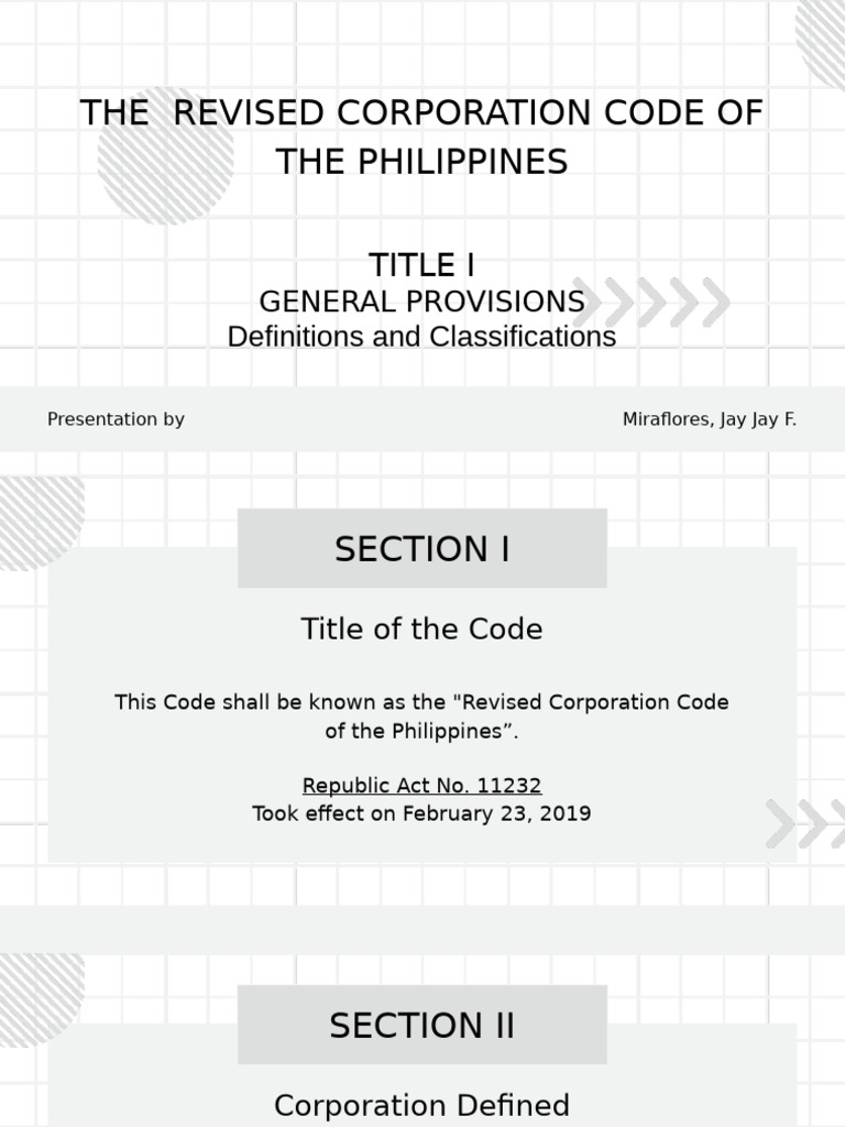 Revised Corporation Code of the Philippines | PDF | Stocks | Preferred ...