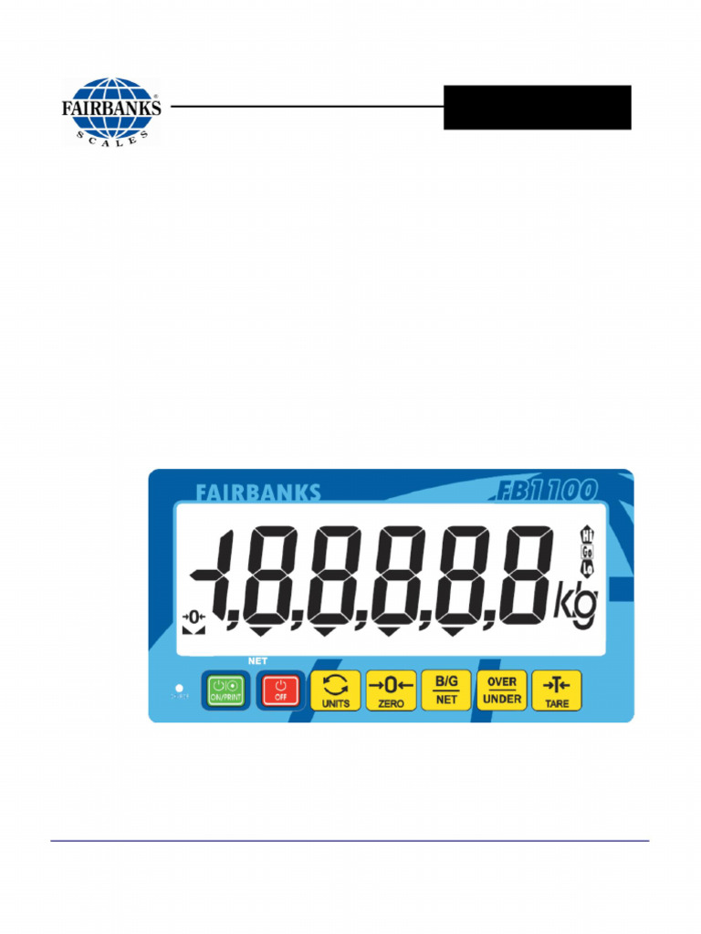 Verifying FB1100 Scale Calibration | PDF | Calibration | Menu (Computing)