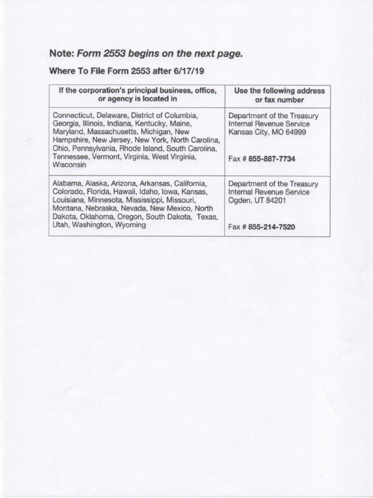 Form 2553 Alexandra | PDF