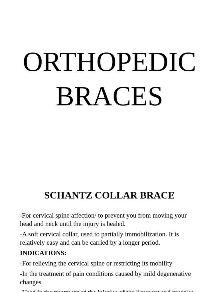 Orthopedic Braces Functions | PDF | Vertebral Column | Anatomical Terms ...