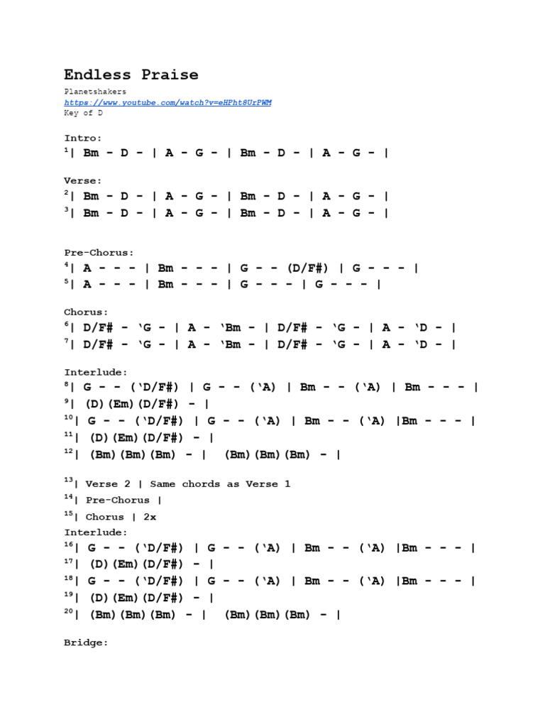 Endless Praise | PDF