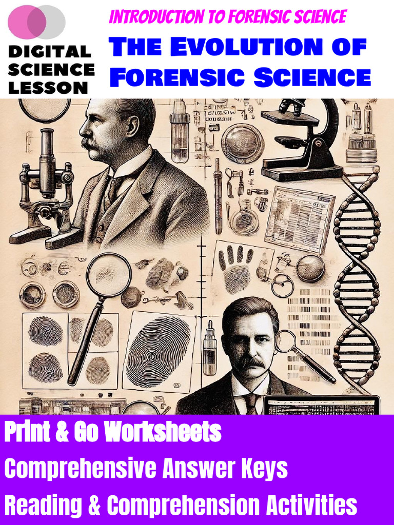 The Evolution of Forensic Science: Print & Go Worksheets Comprehensive ...