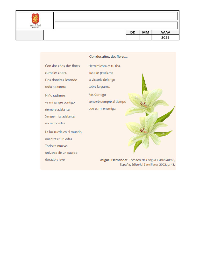 Prueba Saber N°1 - Poesia | PDF