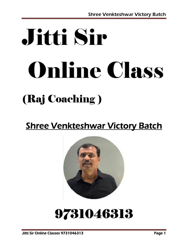 Jitti Sir Online Class Jitti Sir Online Class Online Class: (Raj ...