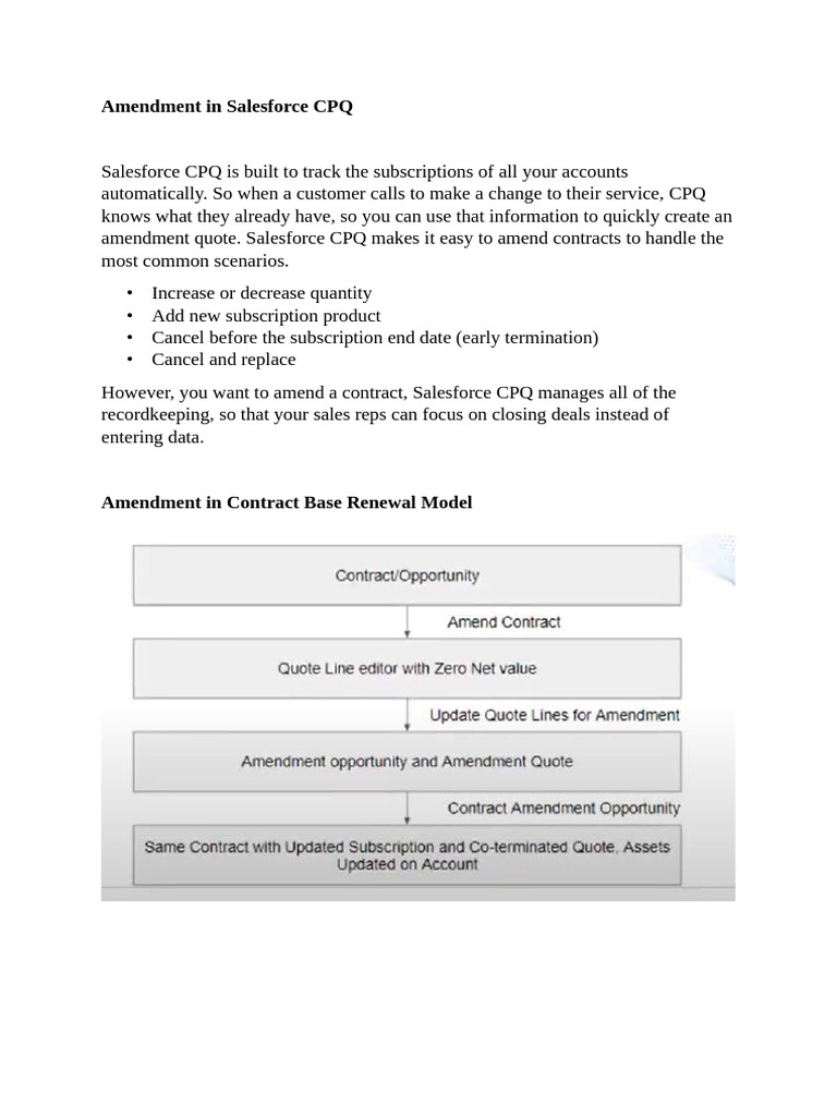 Salesforce CPQ Amendment Guide | PDF
