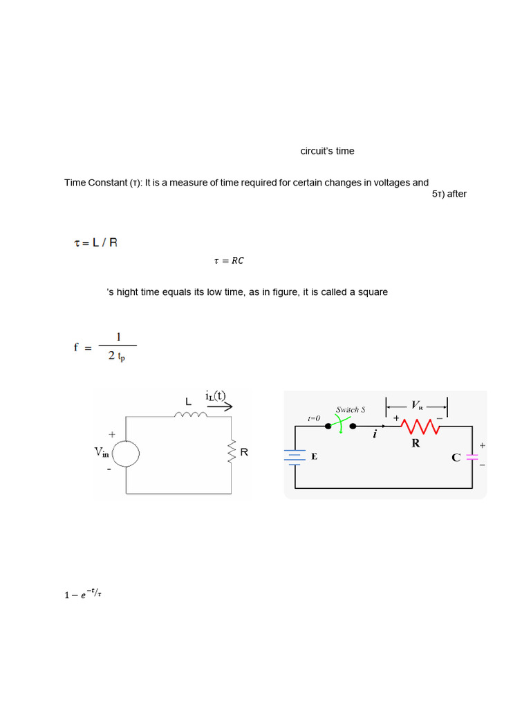 Study of RL and RC Circuits | PDF
