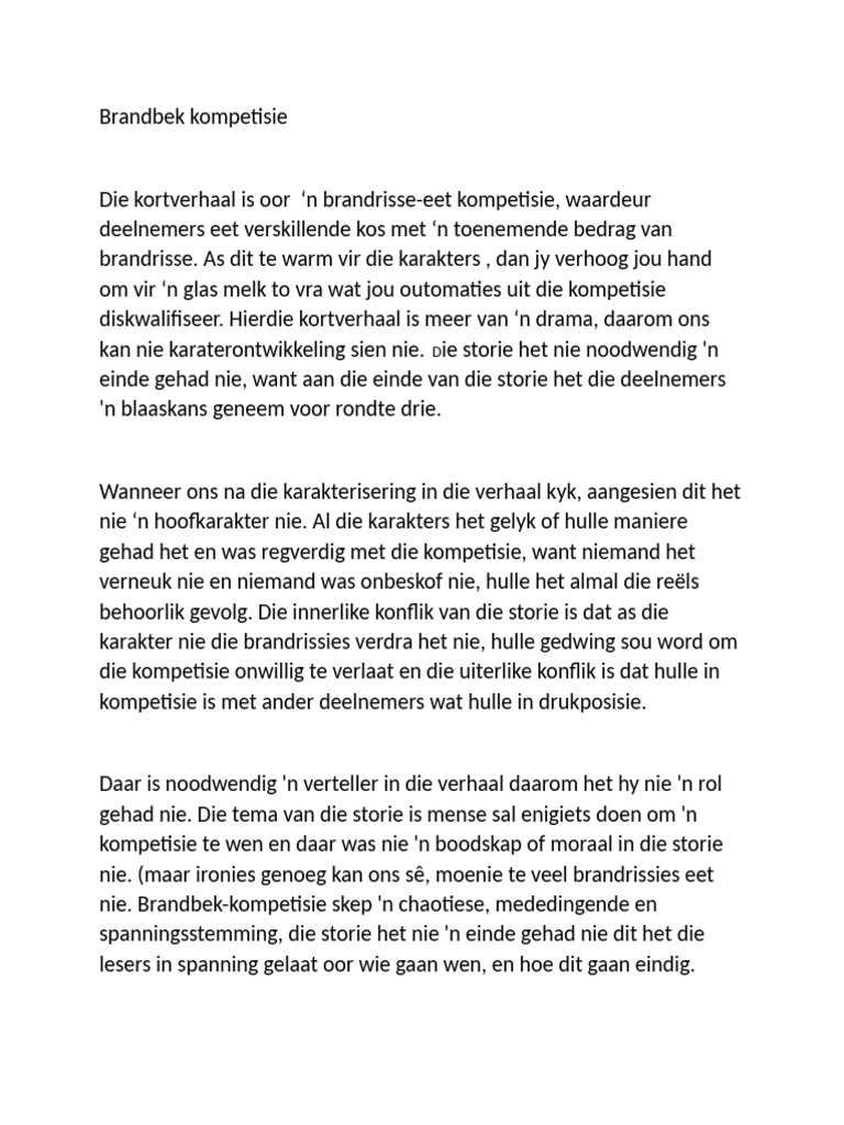 Essay Vir Afrikaans | PDF