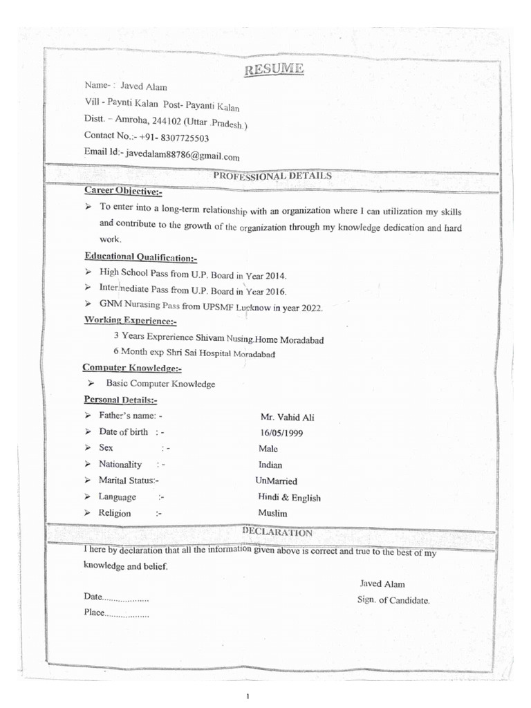Javed Resume | PDF