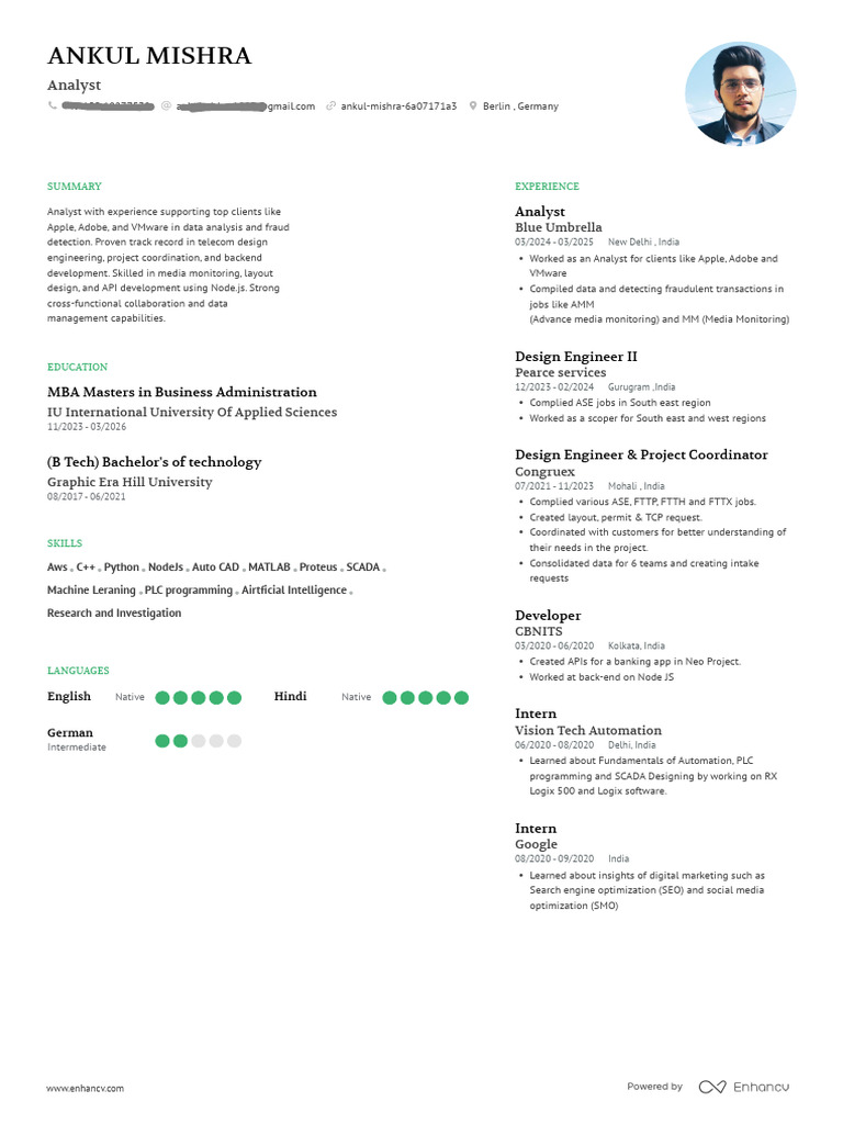 Ankul Mishra Resume | PDF | Computing | Information Technology