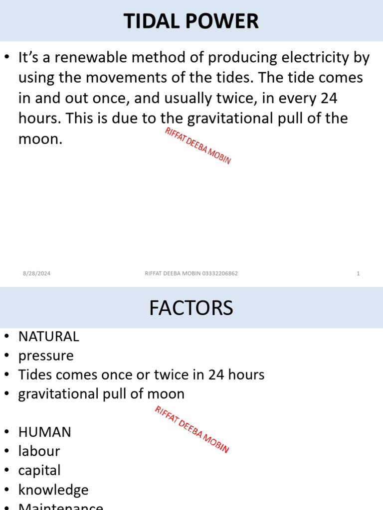 TIDAL & WAVE POWER New 24 | PDF | Tide | Earth