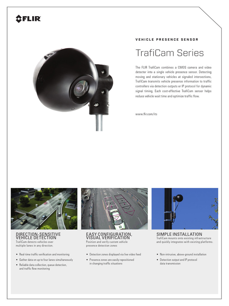 Traficam-Series Datasheet en | PDF | Traffic | Sensor