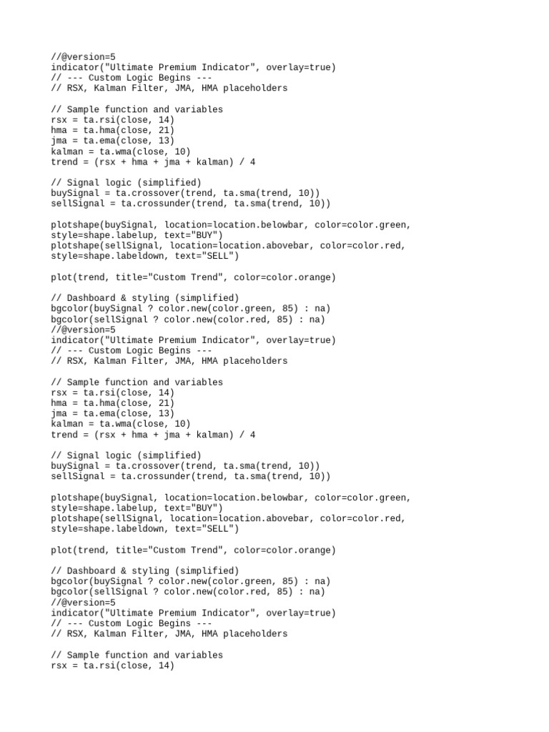 Ultimate Premium Trading Indicator | PDF | Signal Processing | Electronics