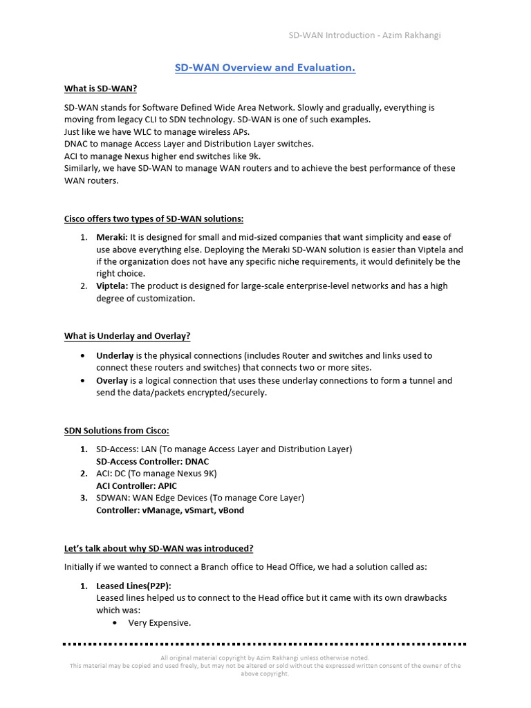 Cisco Viptela Sdwan Introduction Pdf Router Computing Routing