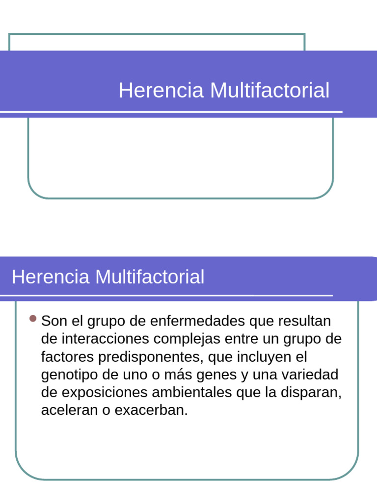 HERENCIA MULTIFACTORIAL Daya Listo | PDF | Herencia | Especialidades ...