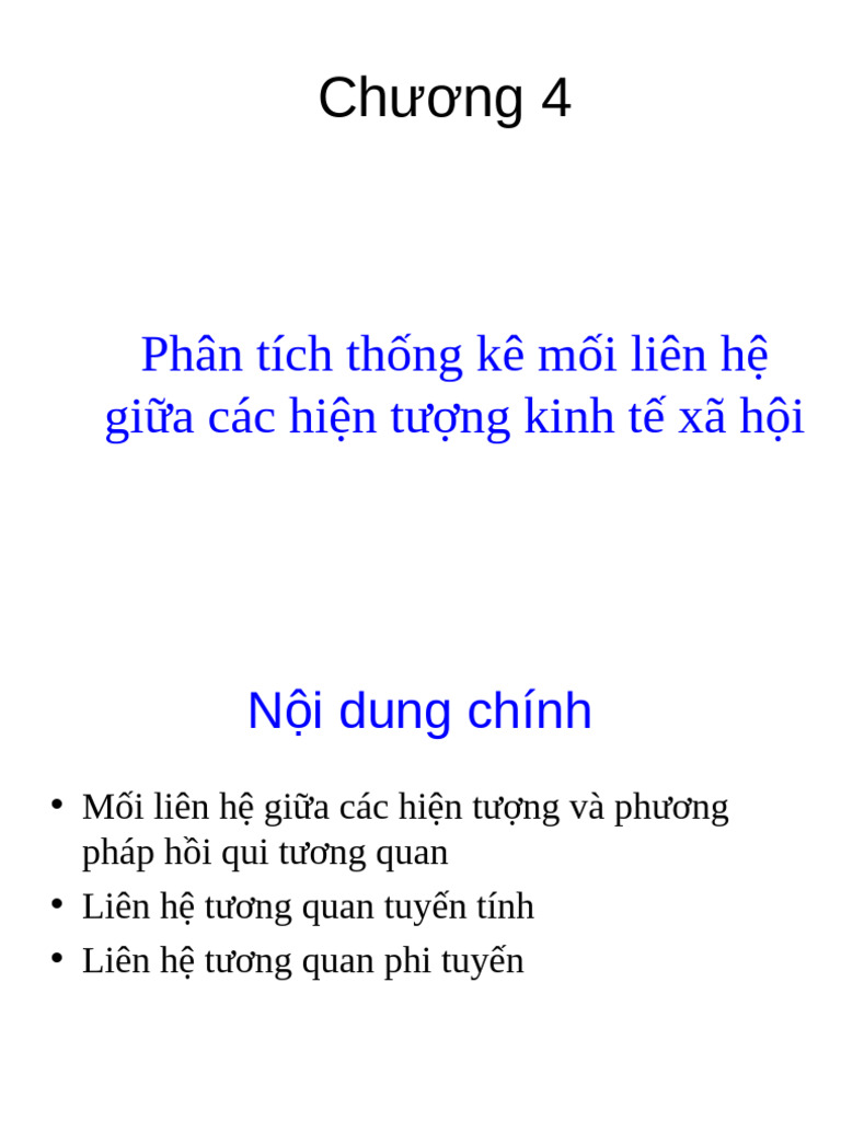 Phan Tich Thongke Moi Lien He | PDF