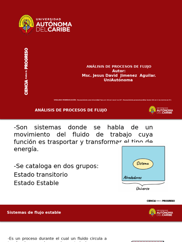 Análisis de Procesos de Flujo Estable y Transitorio | PDF | Calor ...