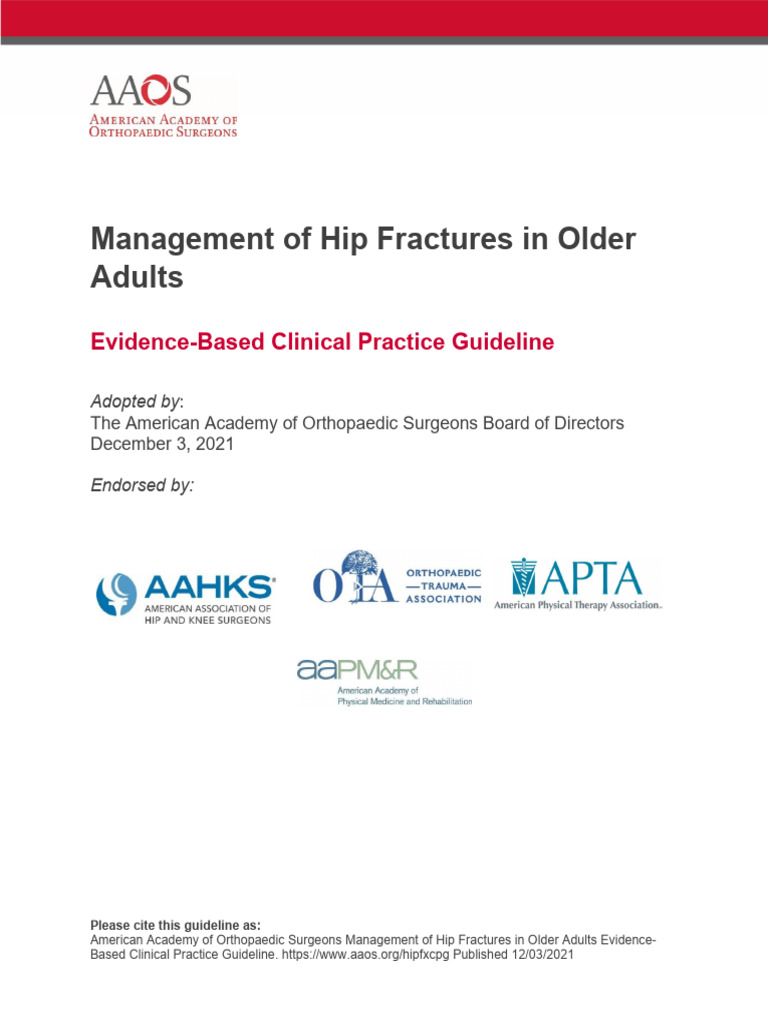 Hip Fracture Management Guidelines for Seniors | PDF | Medicine ...
