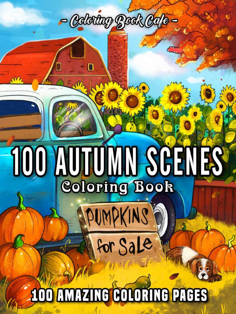 Coloring Book Cafe - 100 Autumn Scenes | PDF