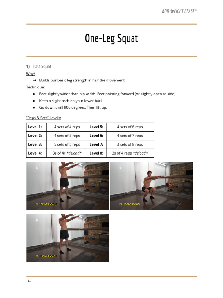 One-Leg Squat | PDF