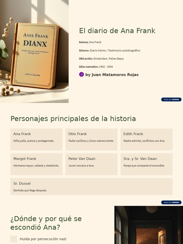 El legado de Ana Frank: vida y esperanza | PDF | Anne Frank | El Holocausto