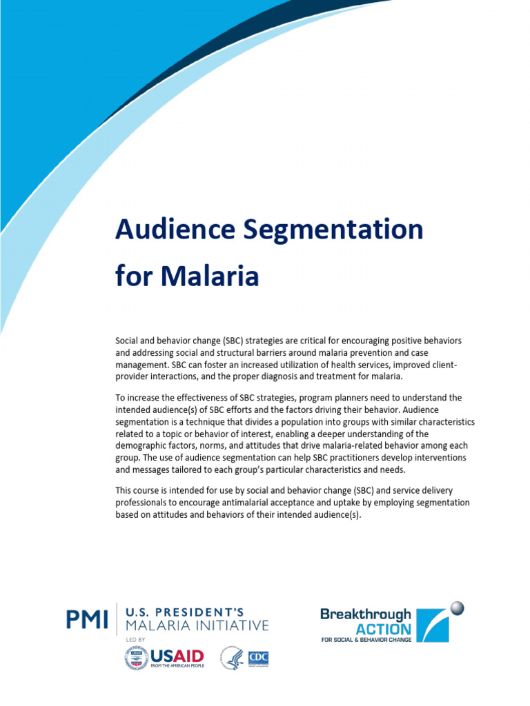 Audience-Segmentation-For-Malaria-EN | PDF | Market Segmentation | Behavior