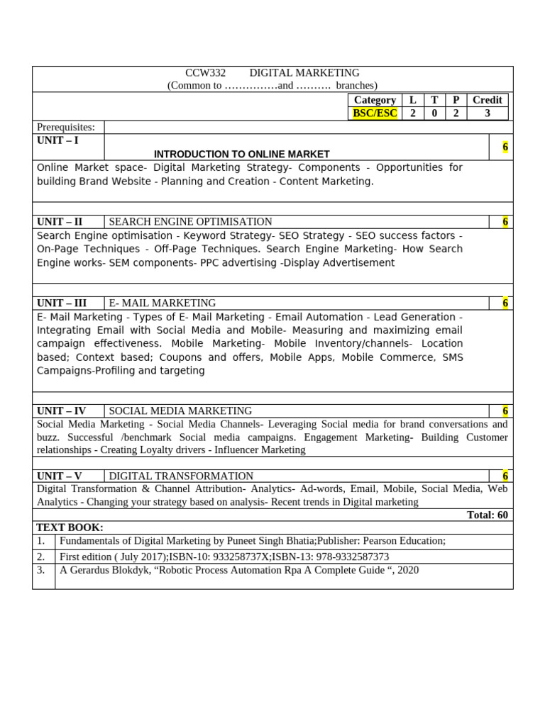 CCS361 Robotic Process Automation | PDF | Digital Marketing | Search ...