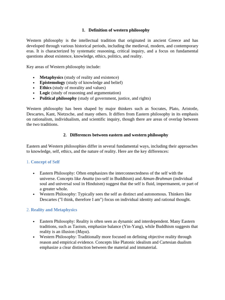 Definition of western philosophy | PDF | Western Philosophy | Rationalism