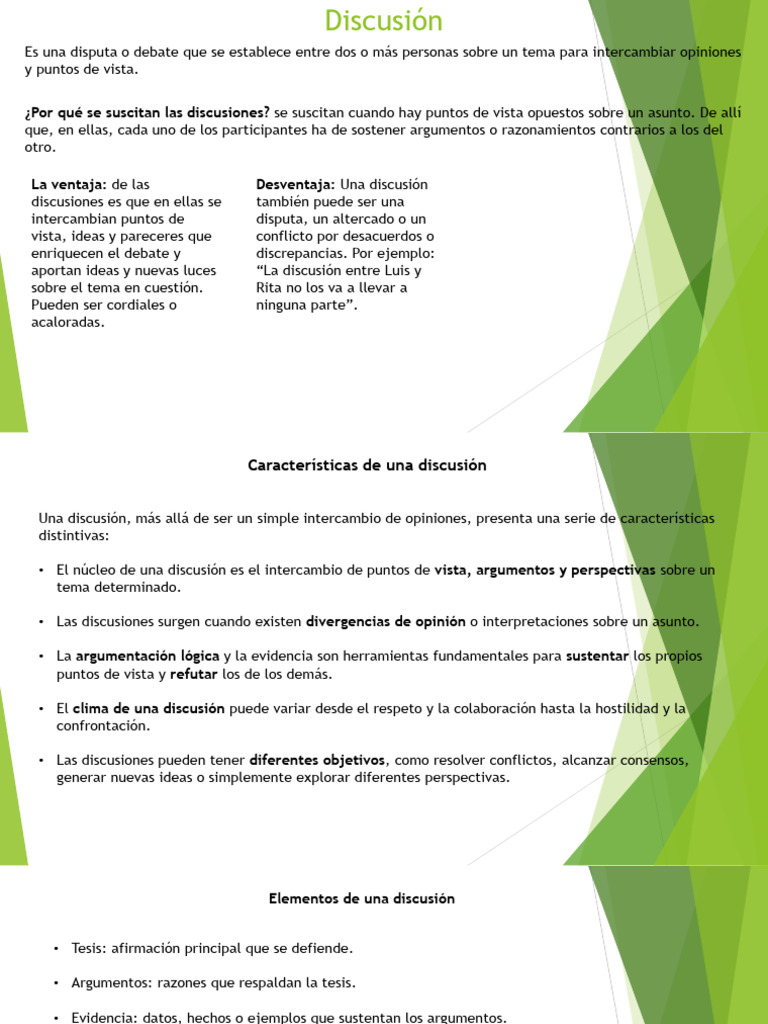 Características y Tipos de Discusión | PDF