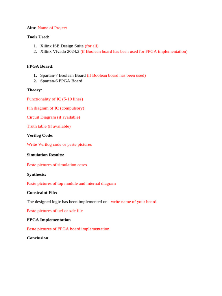FPGA Project Overview and Implementation | PDF