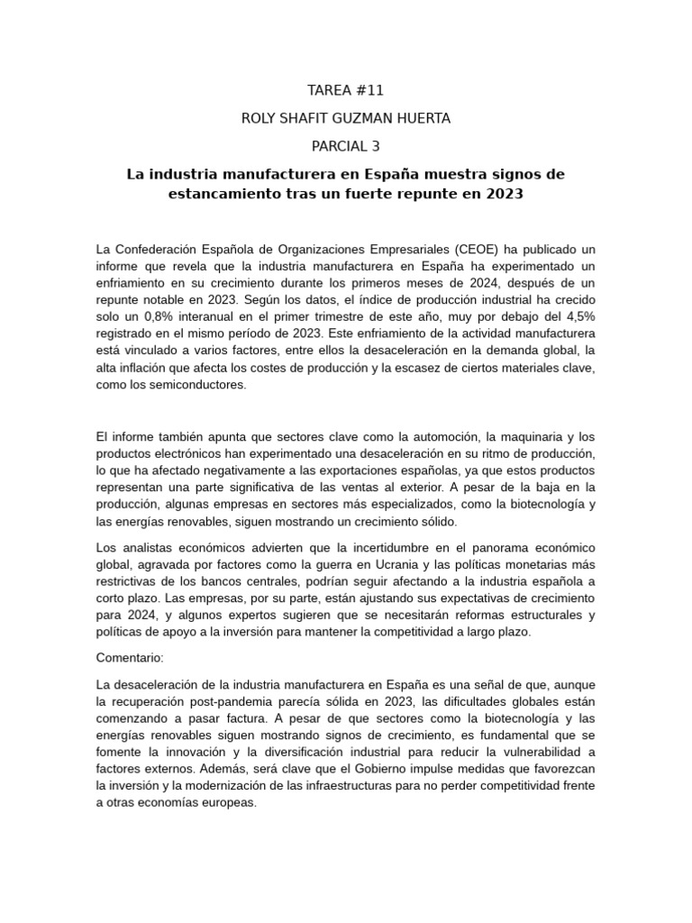 ACT11 | PDF | España | Inflación