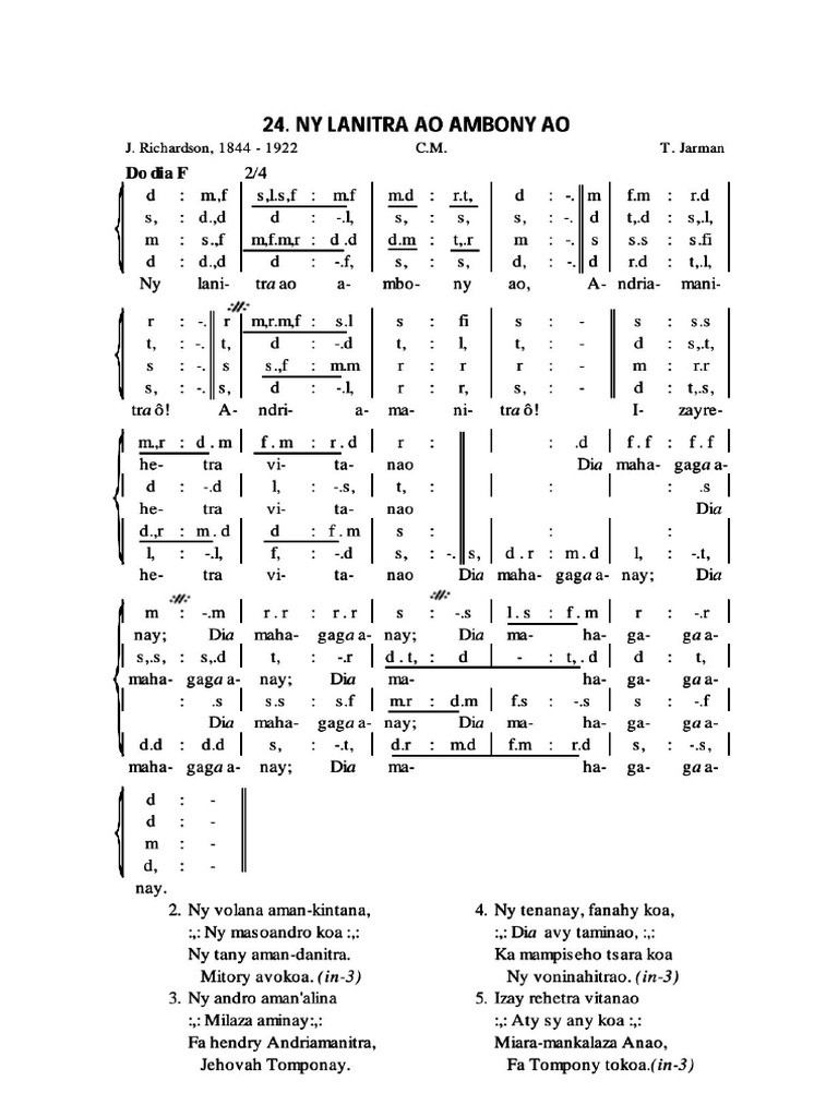 Ny Lanitra | PDF