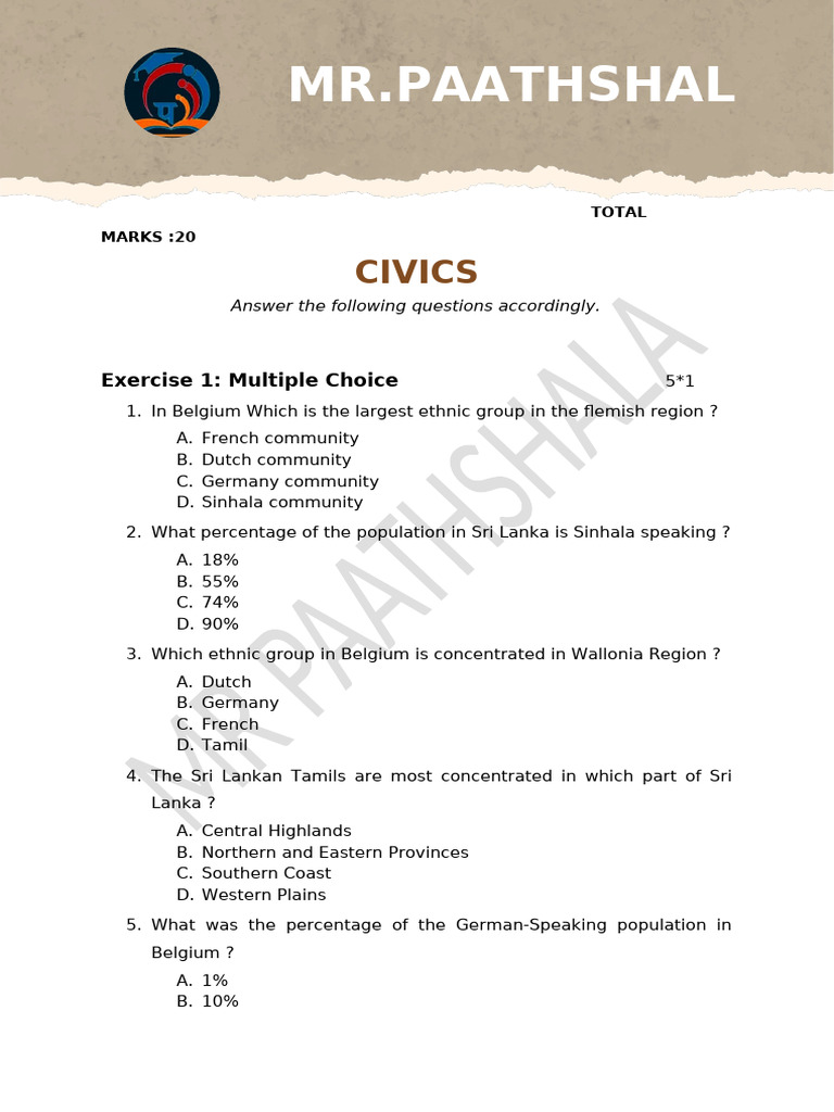 Civics Test | PDF