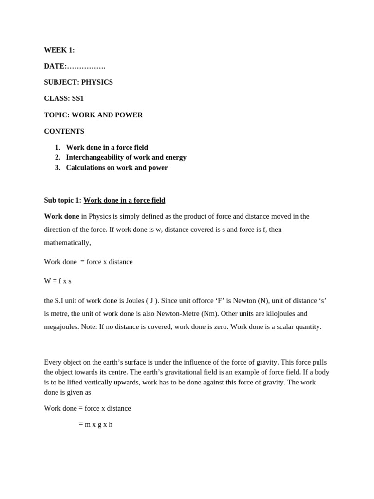Classnotes Student 43563756517 Week1phssecondtermss1 | PDF | Force ...