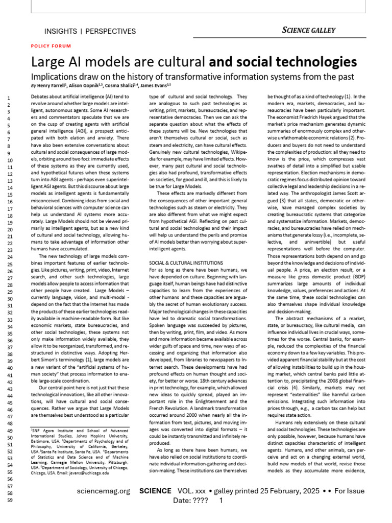 Science-Accepted-Version 250512 070901 | PDF | Artificial Intelligence | Intelligence (AI ...