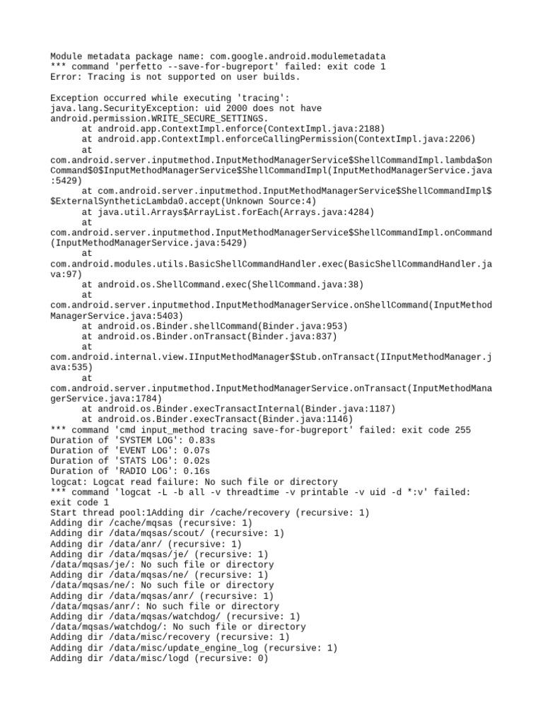 bugreport-monet_eea-SKQ1.211006.001-2025-01-03-14-22-01-dumpstate_log-9473 | PDF | Computing ...