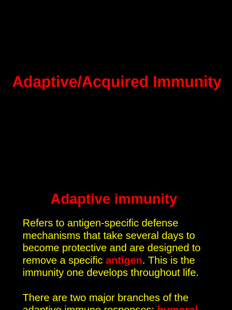 Adaptive Immunity For Class Presentation | PDF | Antigen | Immune System
