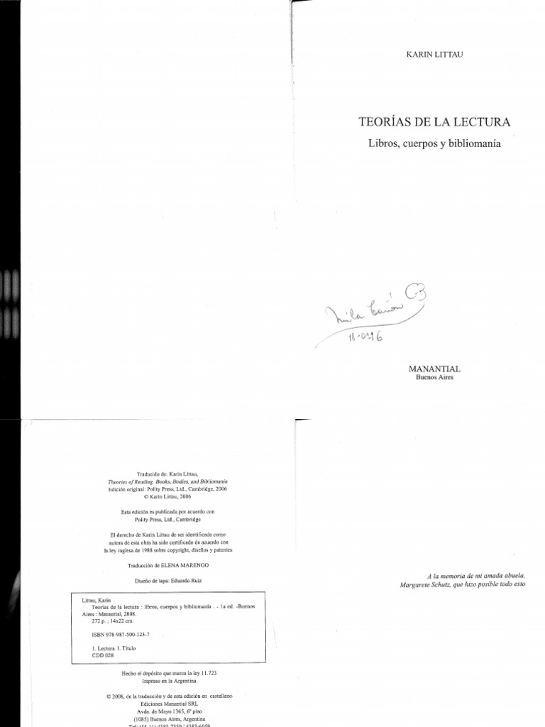 Littau - Teorias de La Lectura | PDF