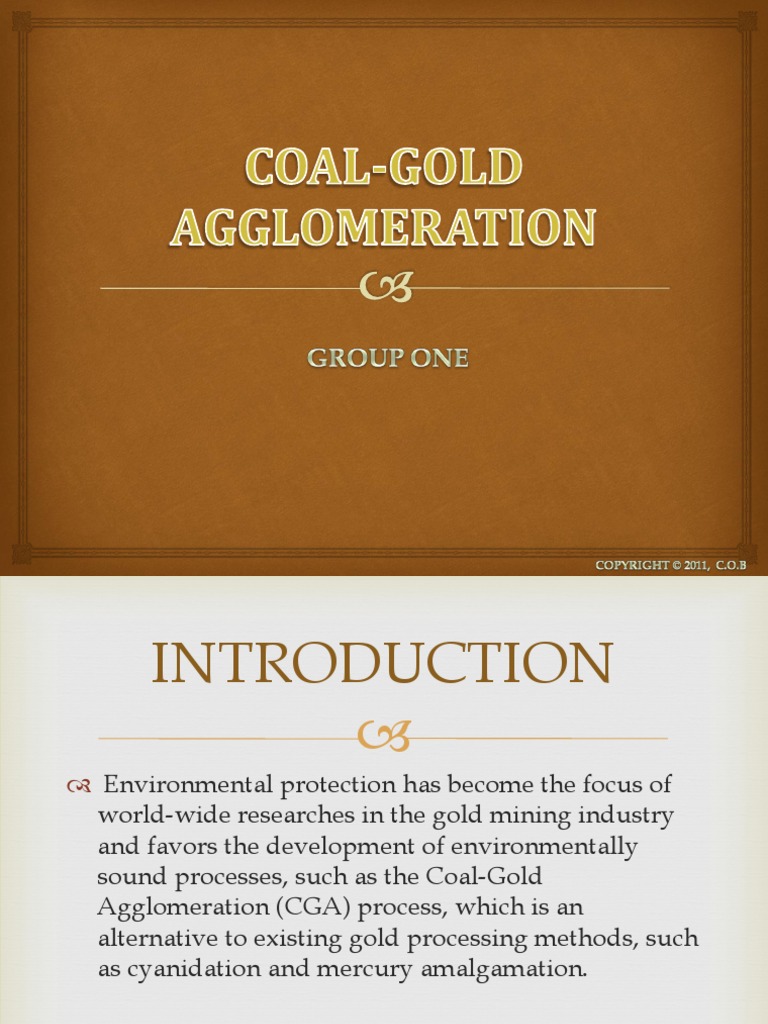Coal Gold Agglomeration | PDF | Gold | Gold Mining