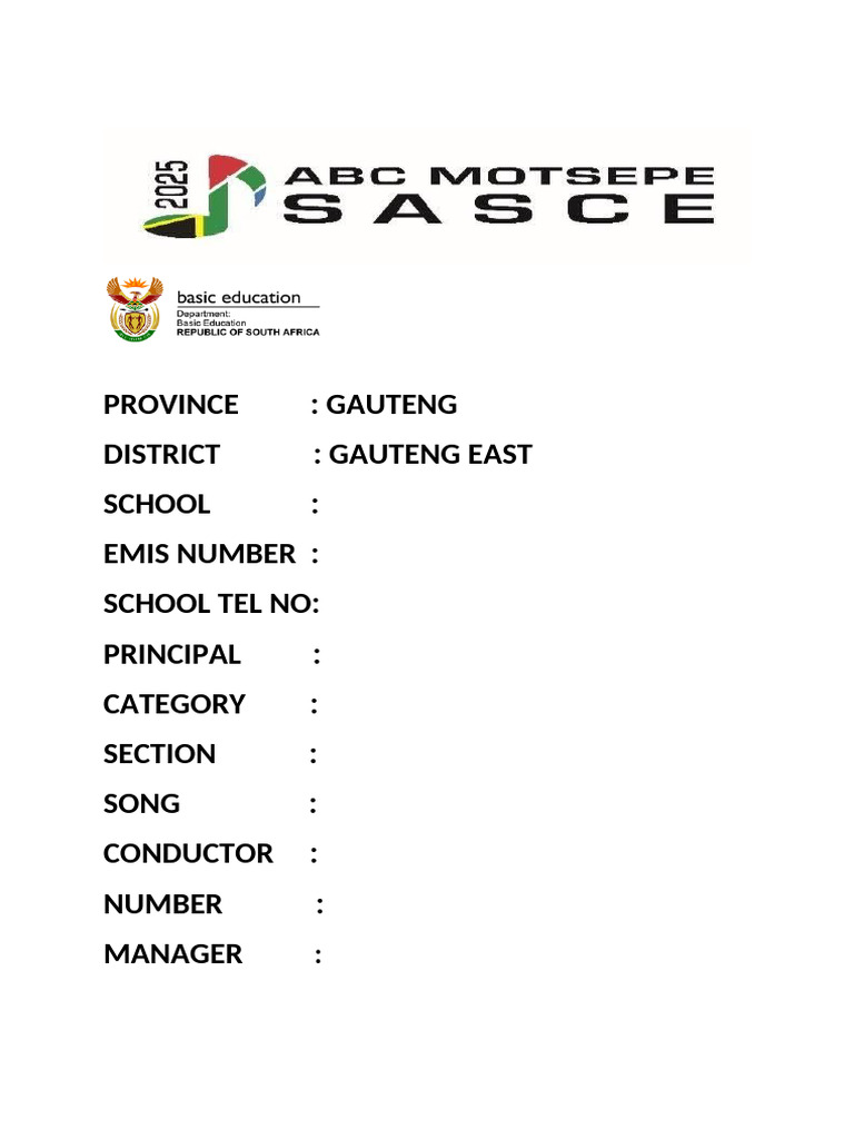 Sasce File Cover Page 2025 | PDF