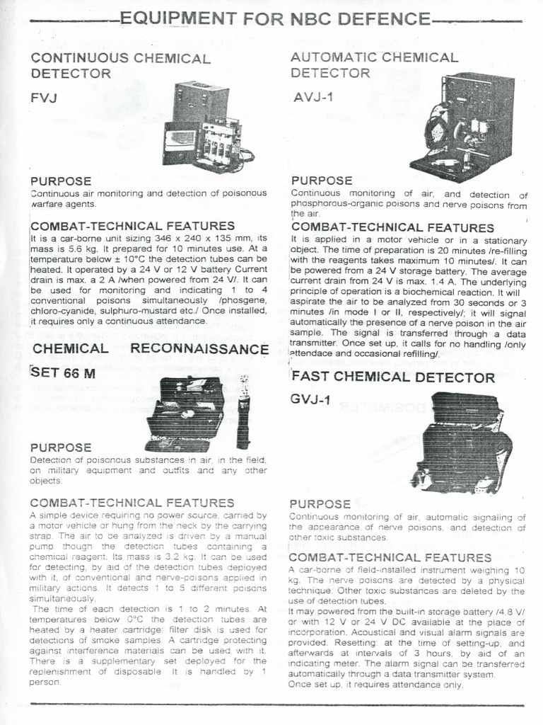 Equipment for NBC defence | PDF