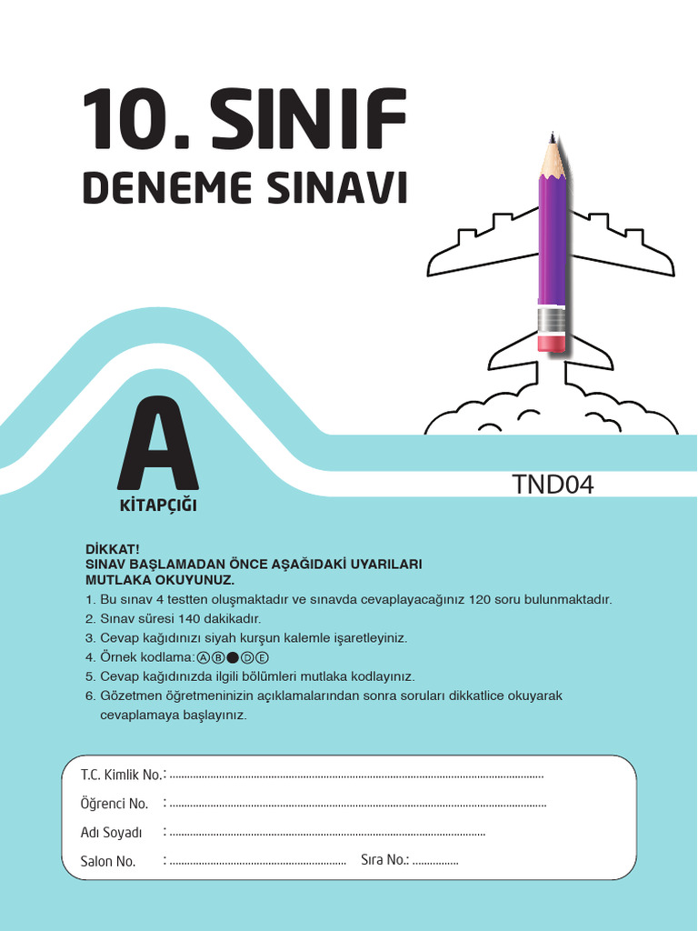 10.SINIF TND04 KODLU DENEME SINAVI | PDF