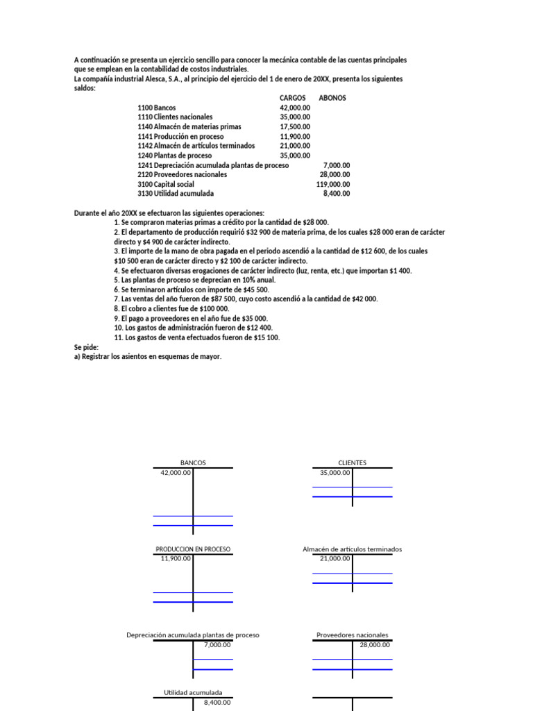 EJERC ESTADO COSTO DE PRODUCCION | PDF | Contabilidad | Servicios financieros