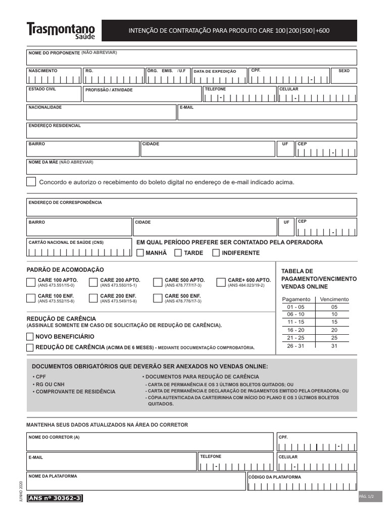 Ficha de Intenção Trasmontano | PDF | Doenças e distúrbios ...