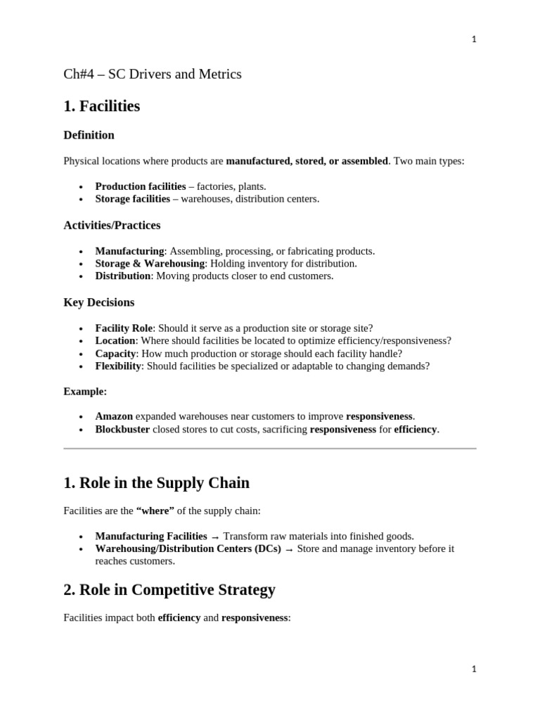 Ch3 - Supply Chain Drivers - NOTES | PDF | Pricing | Supply Chain