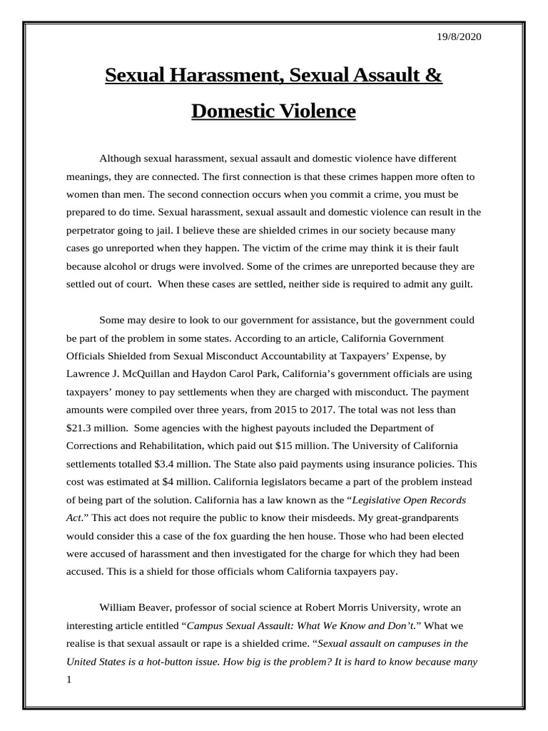 Understanding Shielded Crimes: Assault & Violence | PDF | Sexual ...
