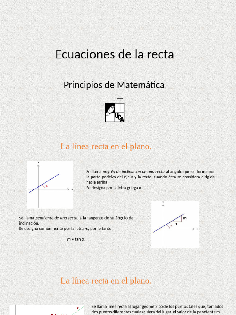 21 - Ecuaciones de La Línea Recta | PDF