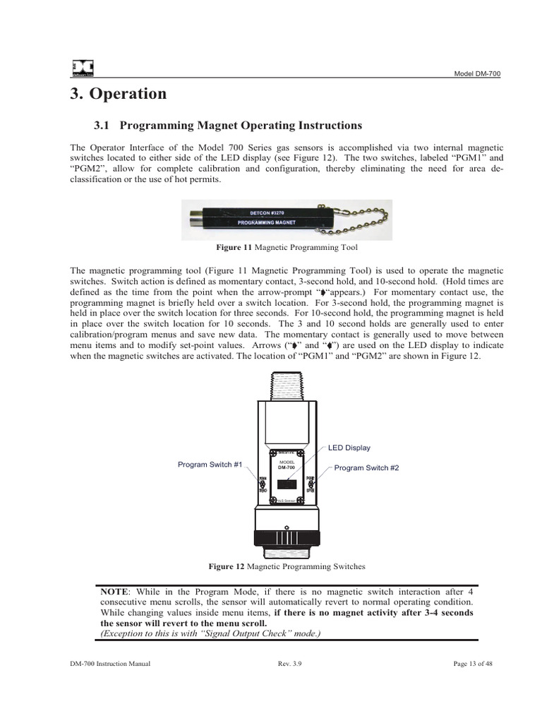 DM-700 Calibration and Operation Guide | PDF | Switch | Menu (Computing)