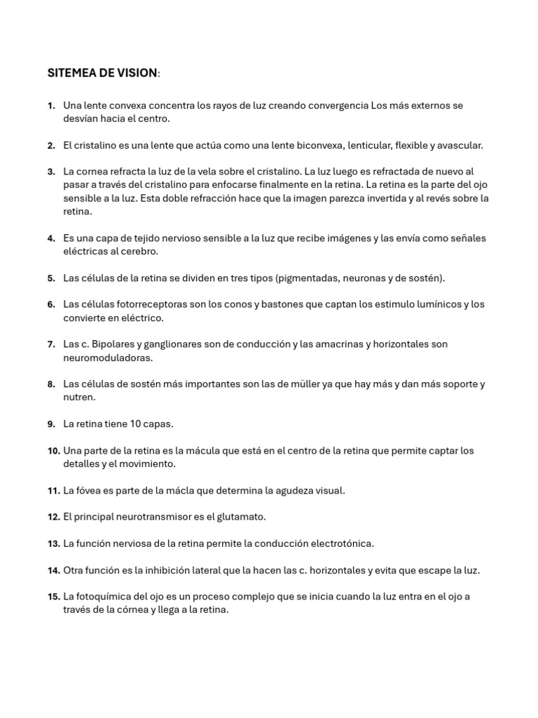 Guia de Fisio 2 | PDF | Gusto | Retina